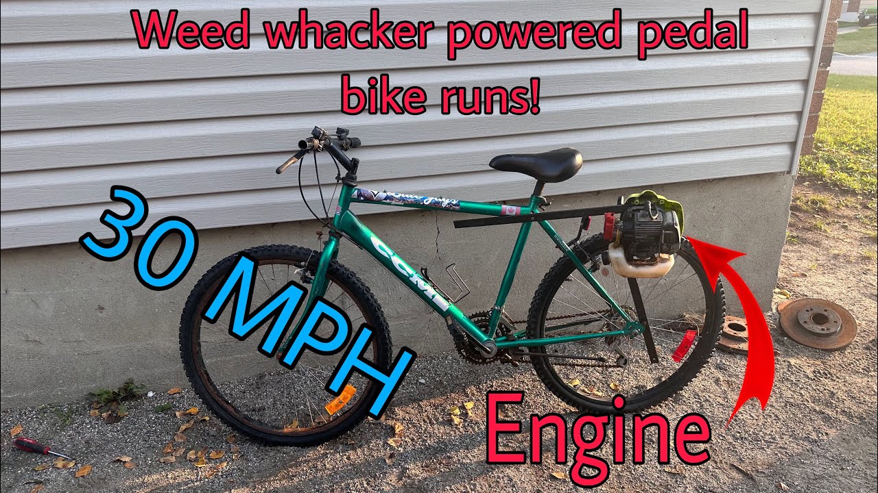 Weed Whacker Powered Pedal Bike : Part 3 (UPDATE) - YouTube