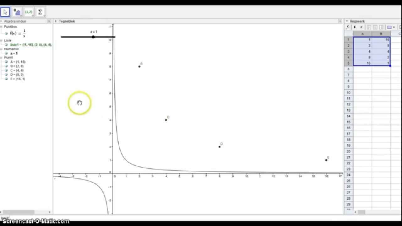 Hyperbel i Geogebra ud fra punkter - YouTube
