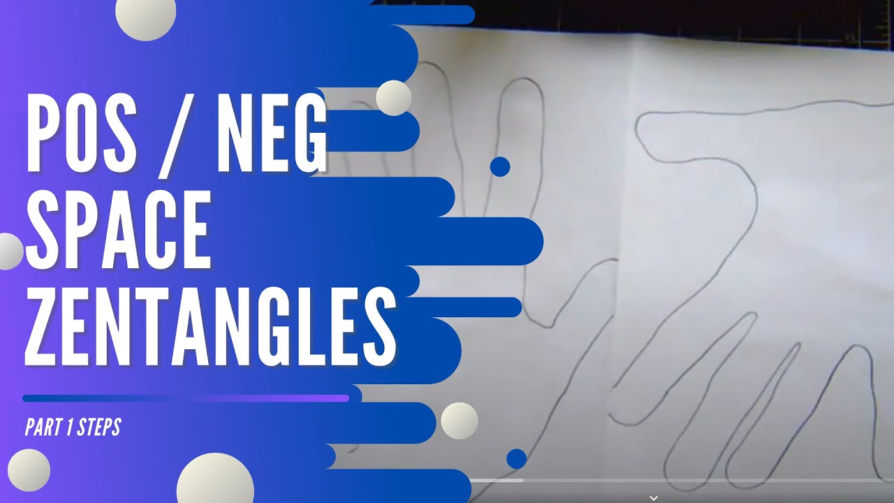 Positive Negative Space Zentangle Hands Part 1 - YouTube