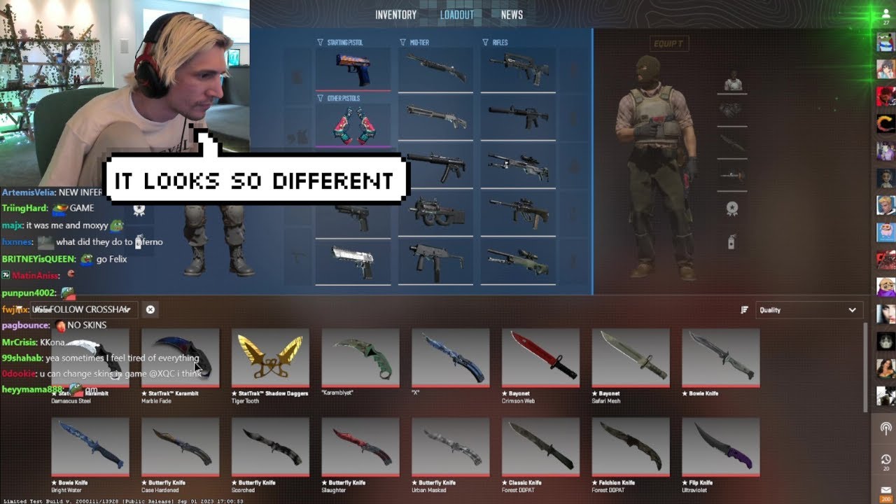 xQc Reacts to The New CS:GO 2 UI + Map Banning System - YouTube