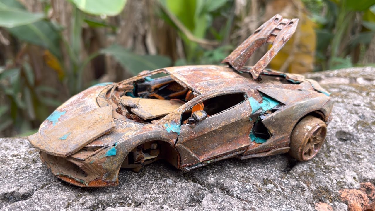 Restoring abandoned lamborghini from rust to new|restoring model ...