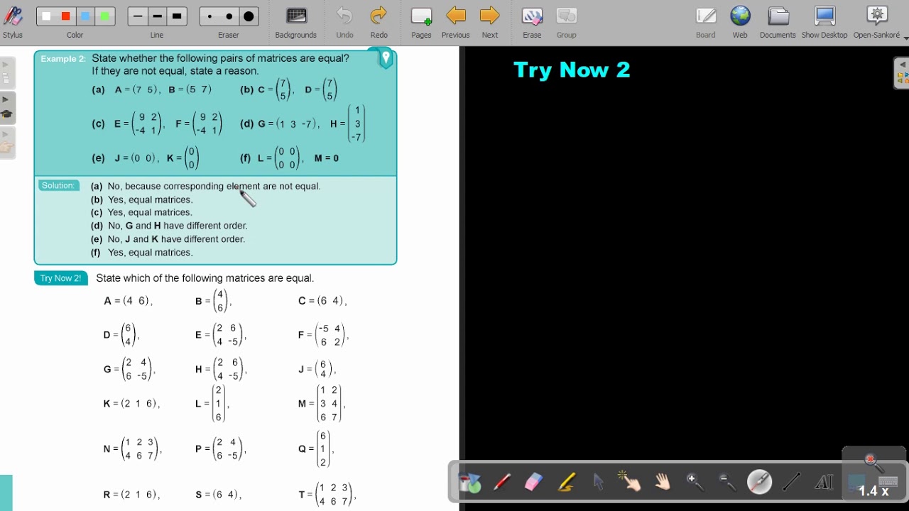 11 2 Matrices Introduction part 2 - YouTube