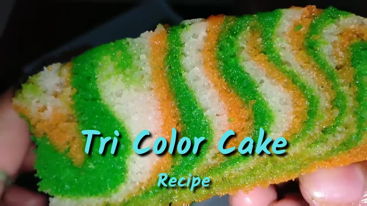 Tri color Cake | Soni Kitchen Recipe | How to make Tri color flag cake ...