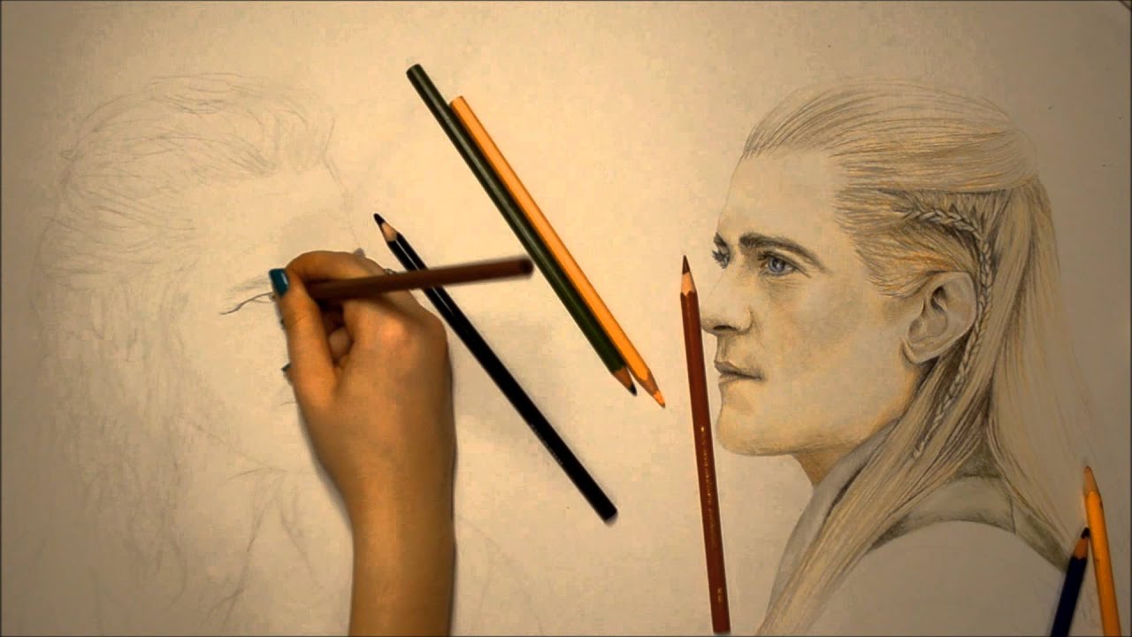 Legolas and Bard the bowman Drawing - YouTube