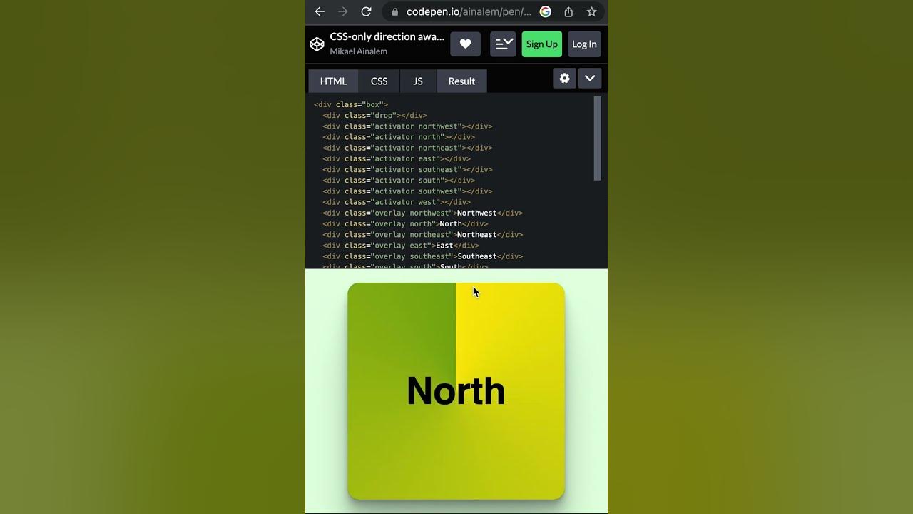 Css Direction Aware Hover Effect Youtube
