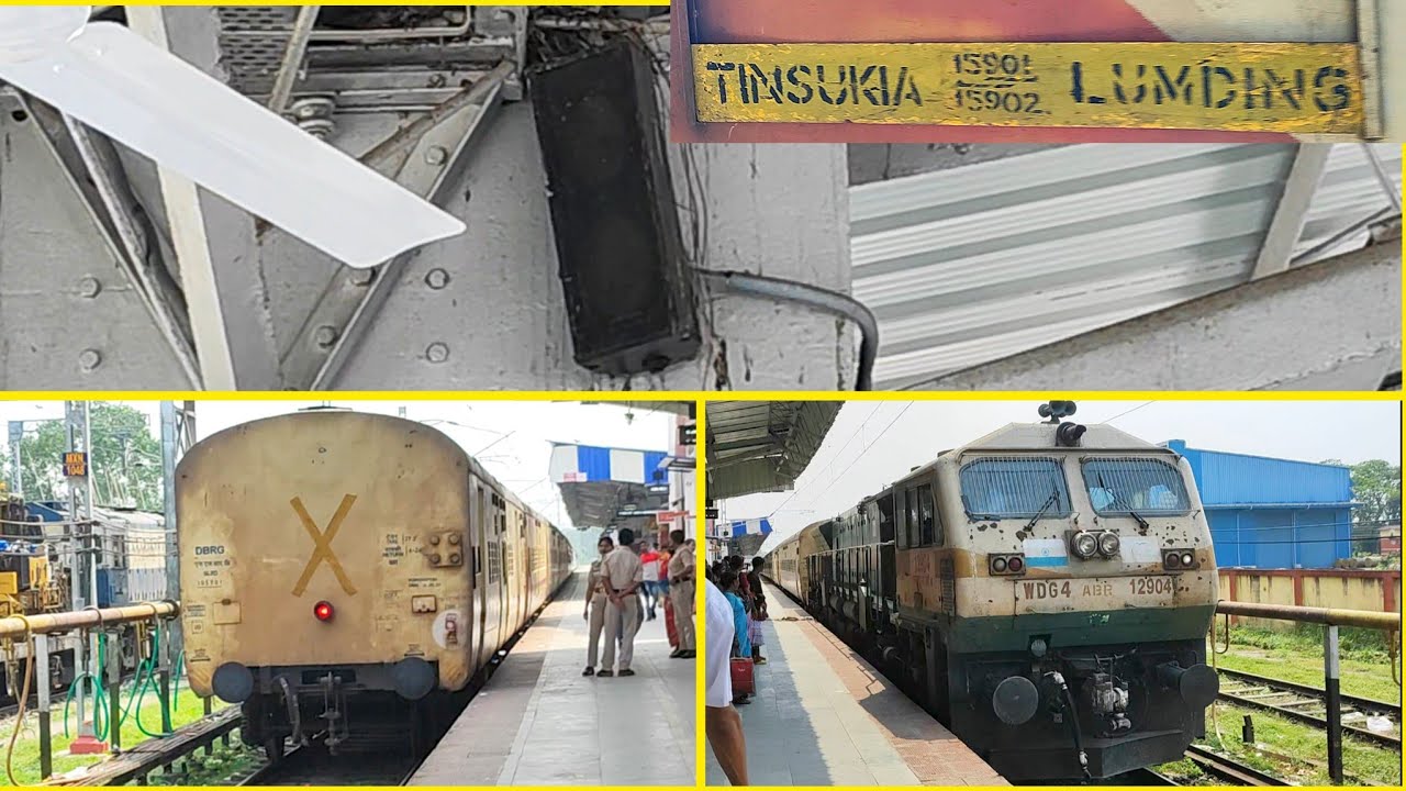 Lumding Tinsukia Express arriving and Tinsukia Lumding Express ...