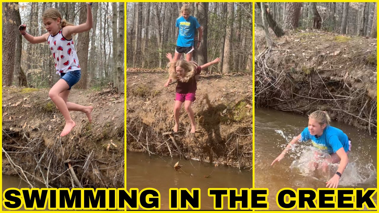😱Exploring the Creek and Swimming in the Creek - YouTube