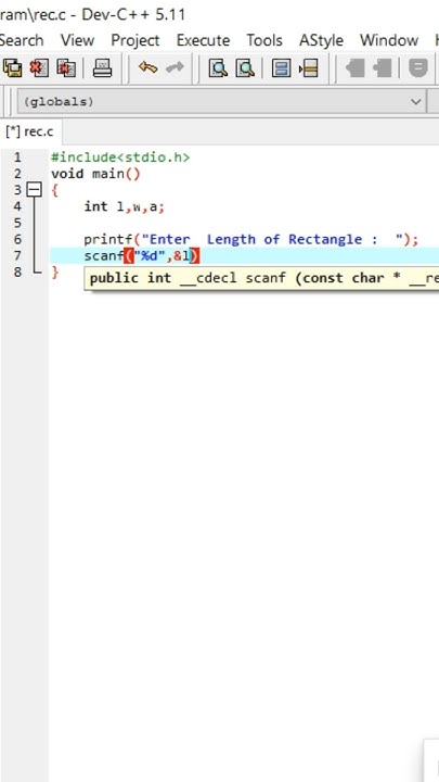 Rectangle Code in c Language #coding #codecraftcpro #shorts #youtubeshorts - YouTube