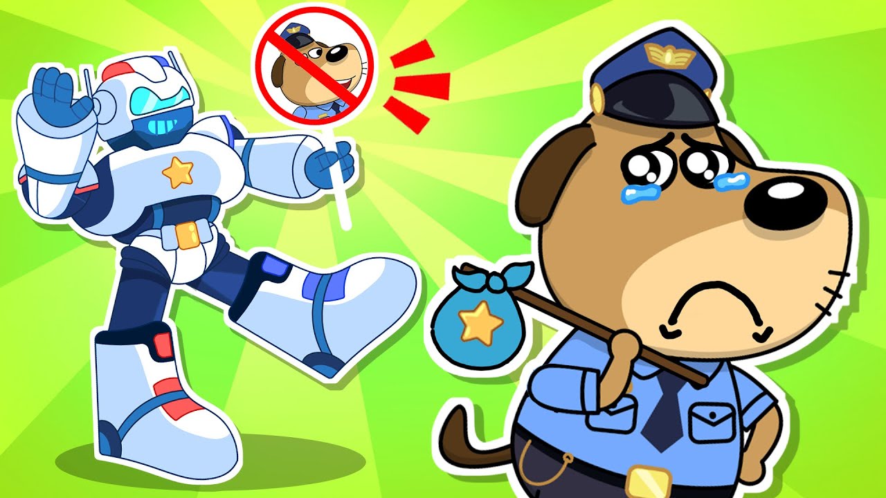 😮 Oh, Wow! A New Robot Cop? 🤖 Will Woof Be Able to Keep His Job? 🐾 ...