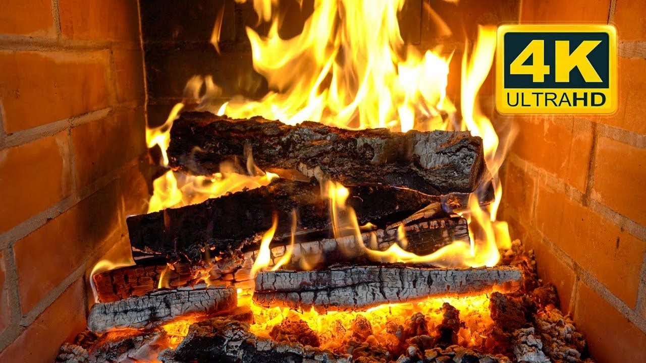 Relaxing Fireplace, Virtual fireplace, Fire Sounds, 4K UHD - YouTube
