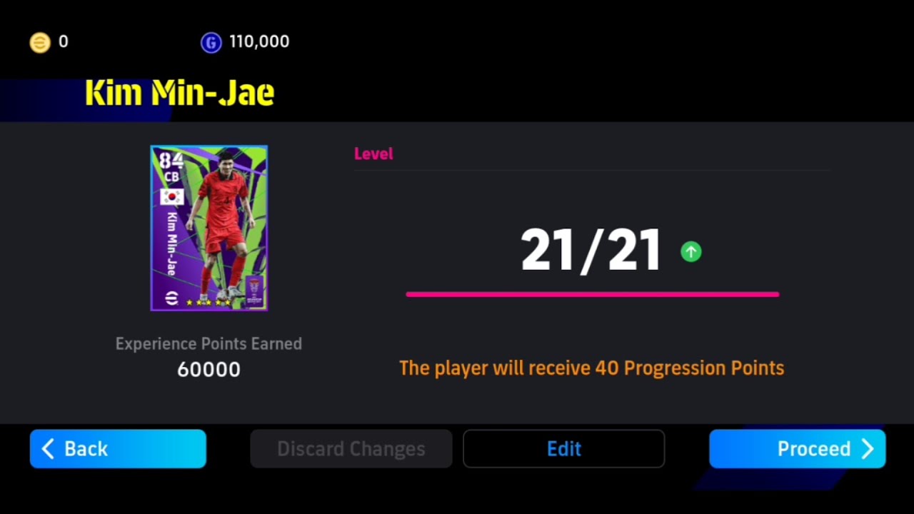 How To Upgrade Free Kim Min-Jae In Pes 2024 | Kim Min-jae Max Training ...