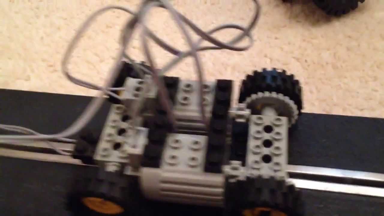 Twin motor Lego Scalextric car - YouTube
