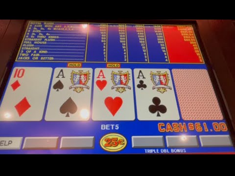 Video Poker: Triple Double Bonus Poker Progressive Play Session - YouTube