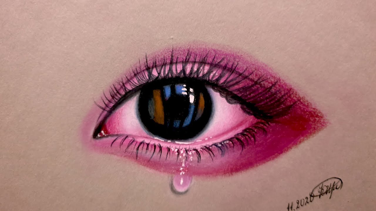 Beautiful Eyes Drawing With Color