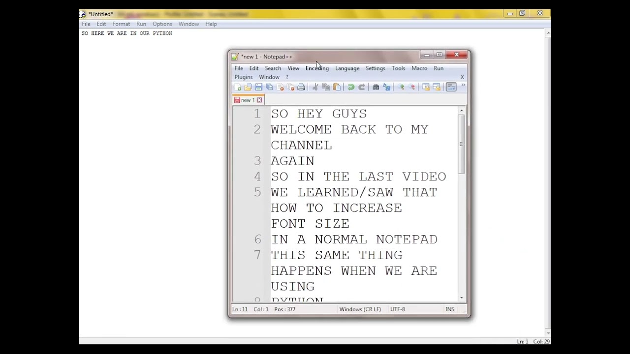 HOW TO INCREASE FONT SIZE IN PYTHON SOFTWARE YouTube HOW TO INCREASE FONT SIZE IN PYTHON SOFTWARE YouTube