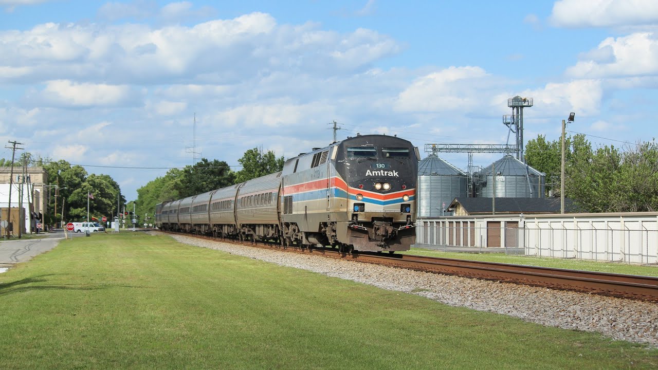 Amtrak 89 with the Phase II Unit (130) passing through Benson - YouTube