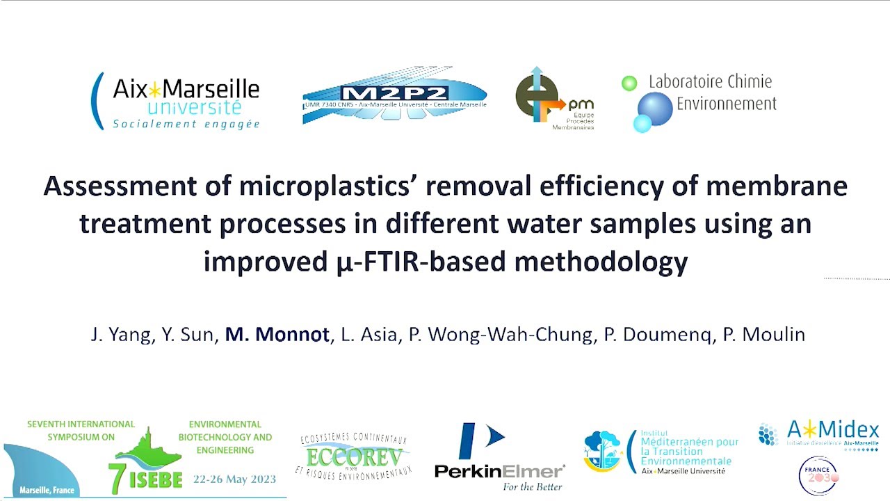 MONNOT Mathias: Assessment of microplastic’s removal efficiency of membrane treatment processes ...