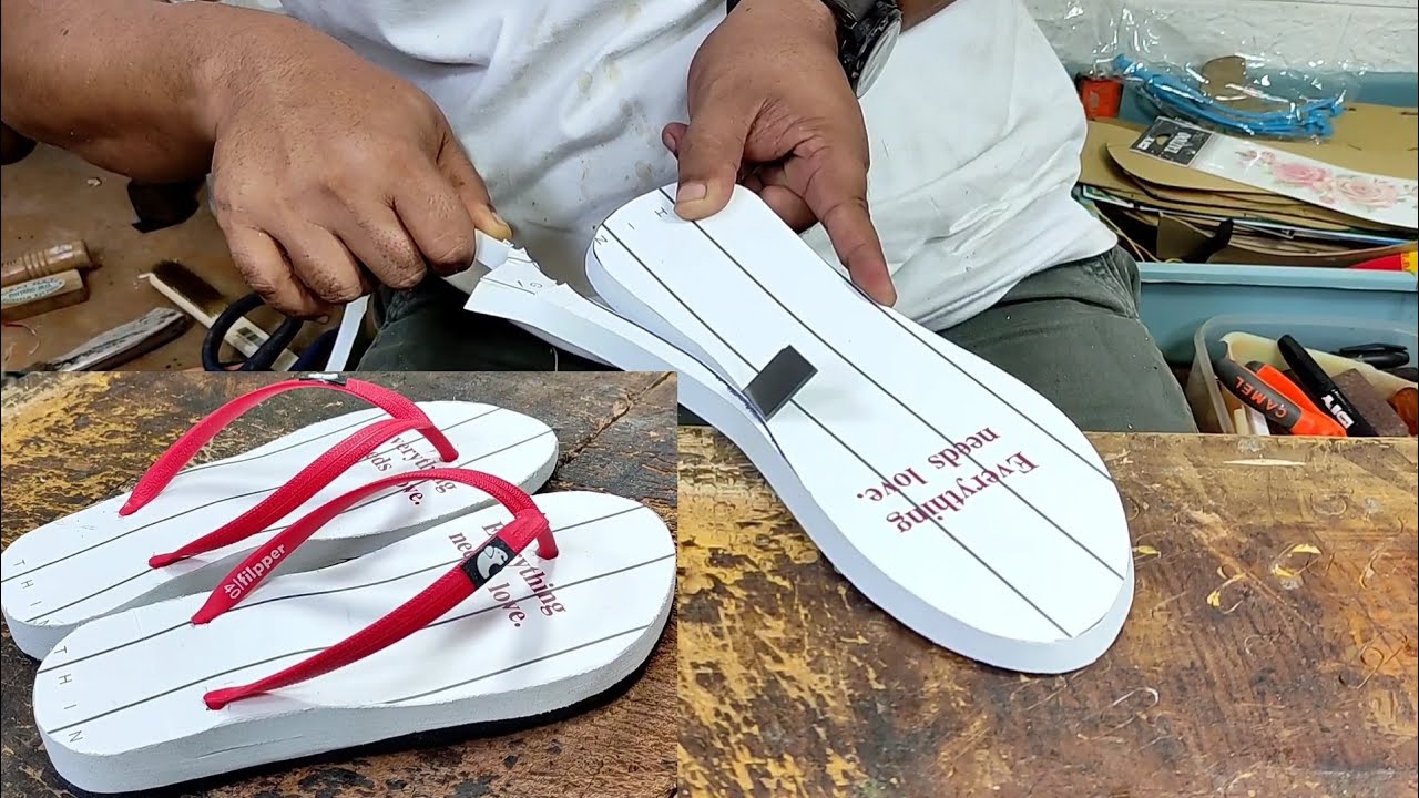 Membuat sandal japit simpel - YouTube