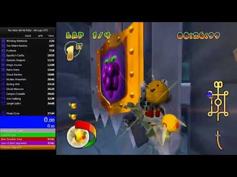 Pac-Man World Rally - Spooky's Castle Grape Gate Skip No Booster - YouTube