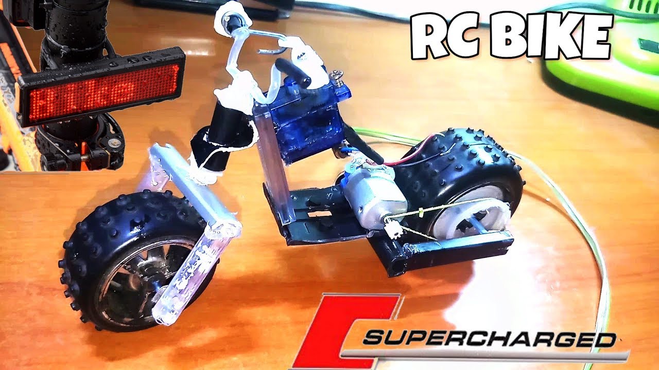 How to Make RC MotorCycle with Steering Easy || RC Bike - YouTube