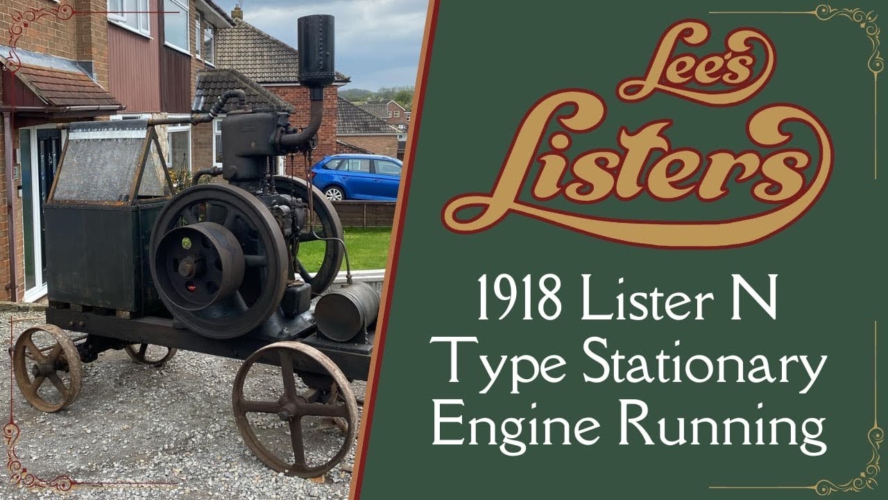 1918 Lister N Type Stationary Engine Running - YouTube