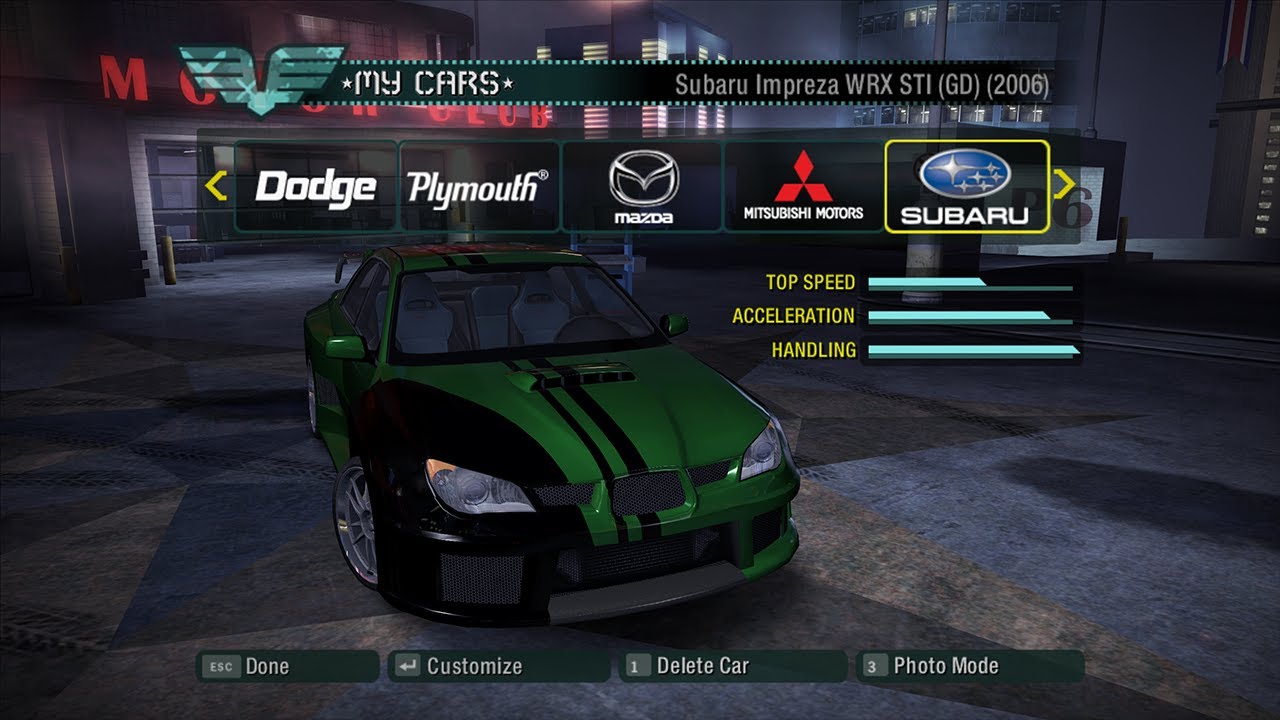 Need for Speed: Carbon — Subaru Impreza WRX STI (GD) (2006) (Yumi ...