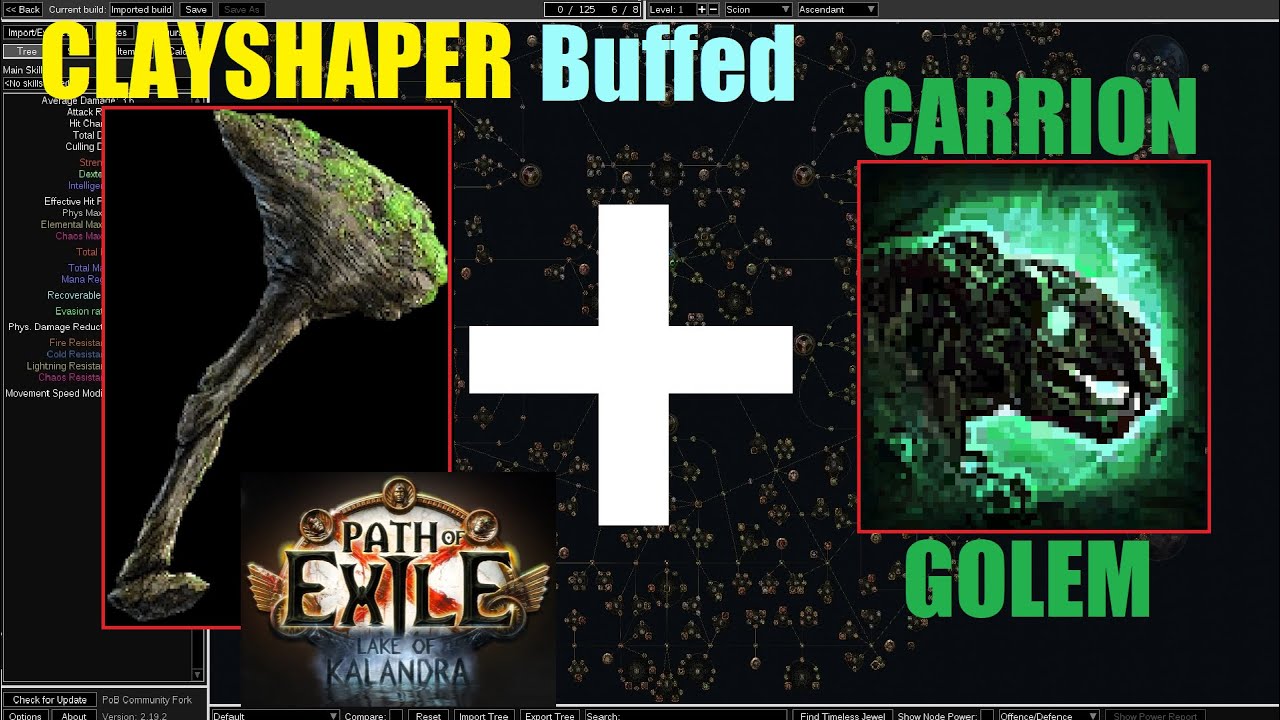 NEW BUFFED Clayshaper + Carrion Golem Budget Build Theorycraft in Path ...