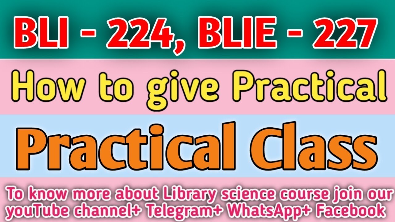 BLIE - 227 & BLI - 224 Practical Class for February exam | Every ...