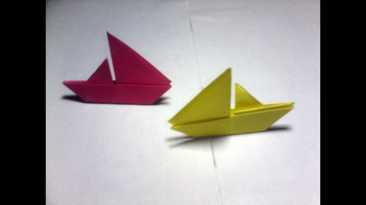 Paper Folding - Origami Sail Boat Easy For Kids - YouTube