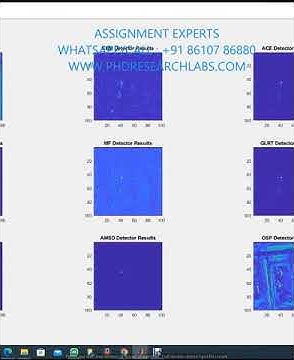 How to detect TARGET IN HYPERSPECTRAL IMAGES using CEM ACE SMF GLRT HUD AMSD algorithm - YouTube
