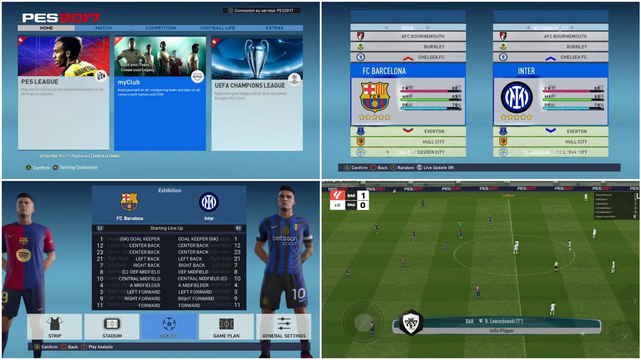 PES 2017 MOBILE OFFLINE CAREER MODE | FIFA 16 MOD PES 2025 NEW FACE ...