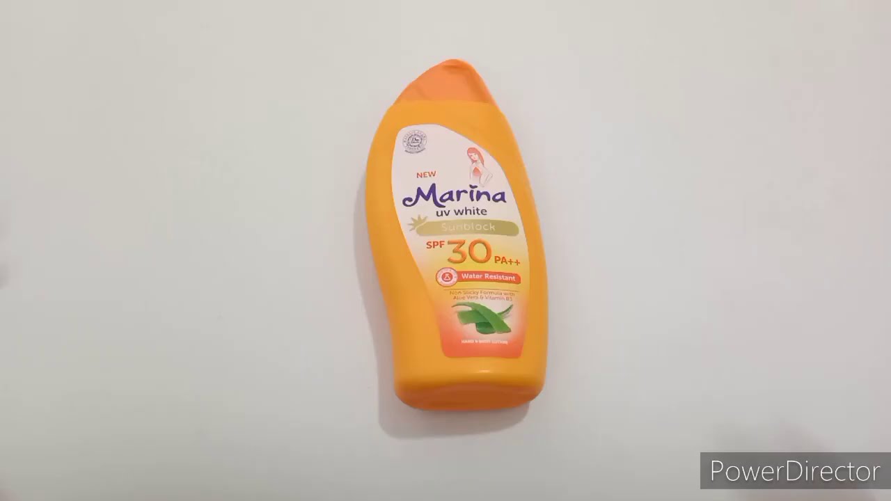 Review MARINA UV WHITE SUNBLOCK - YouTube