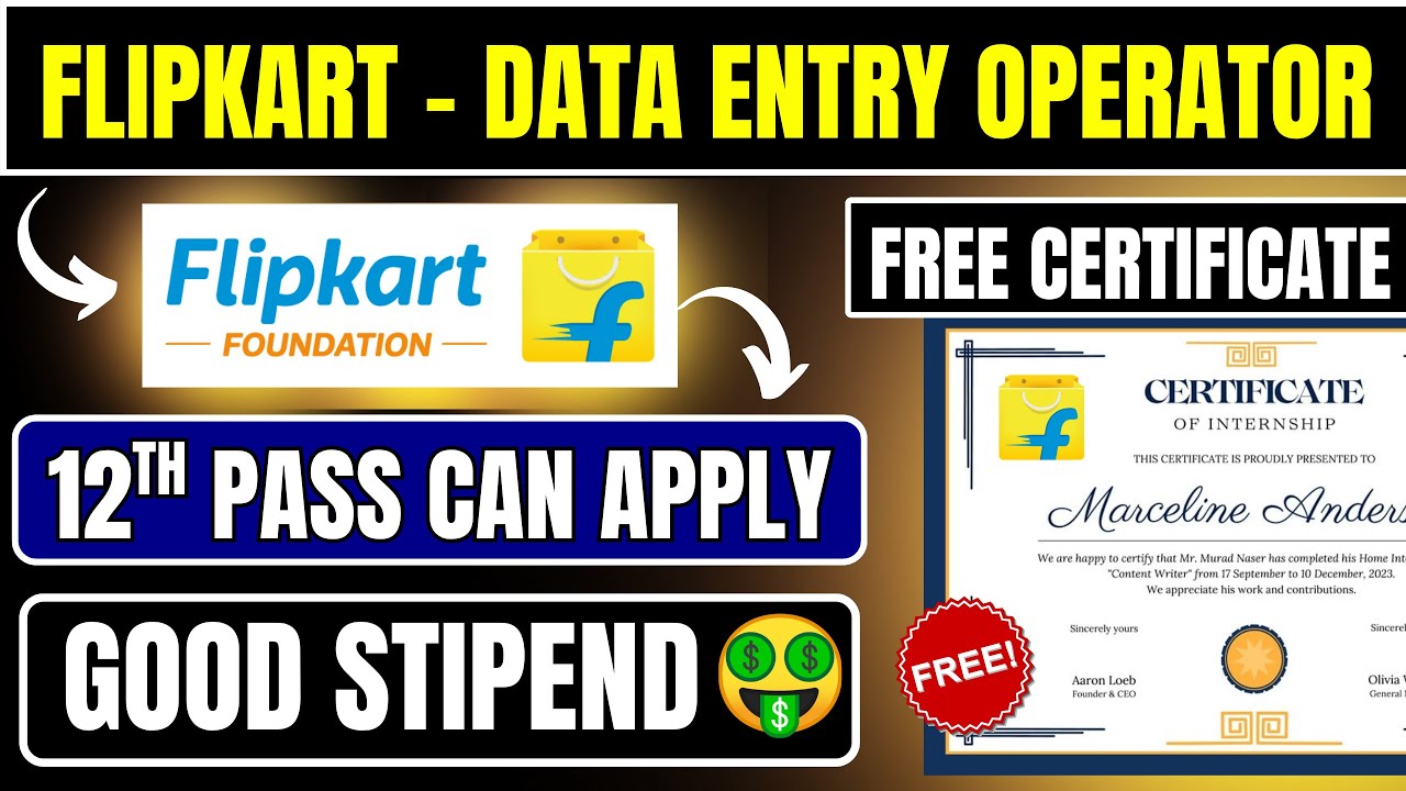 Flipkart Free Training + Job Program | Data Entry Operator | Flipkart ...