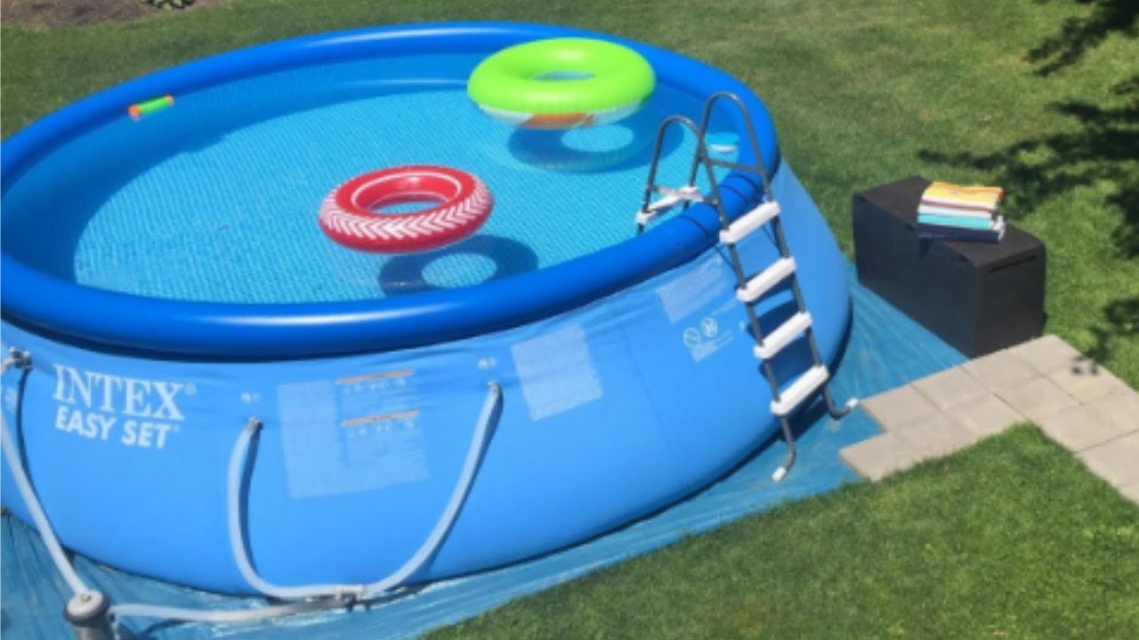 Intex 15ft X 48in Easy Set Pool Set Review - YouTube