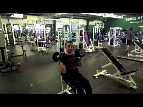 Cheer Presses - Seated, Dumbbells, Two Arms - YouTube
