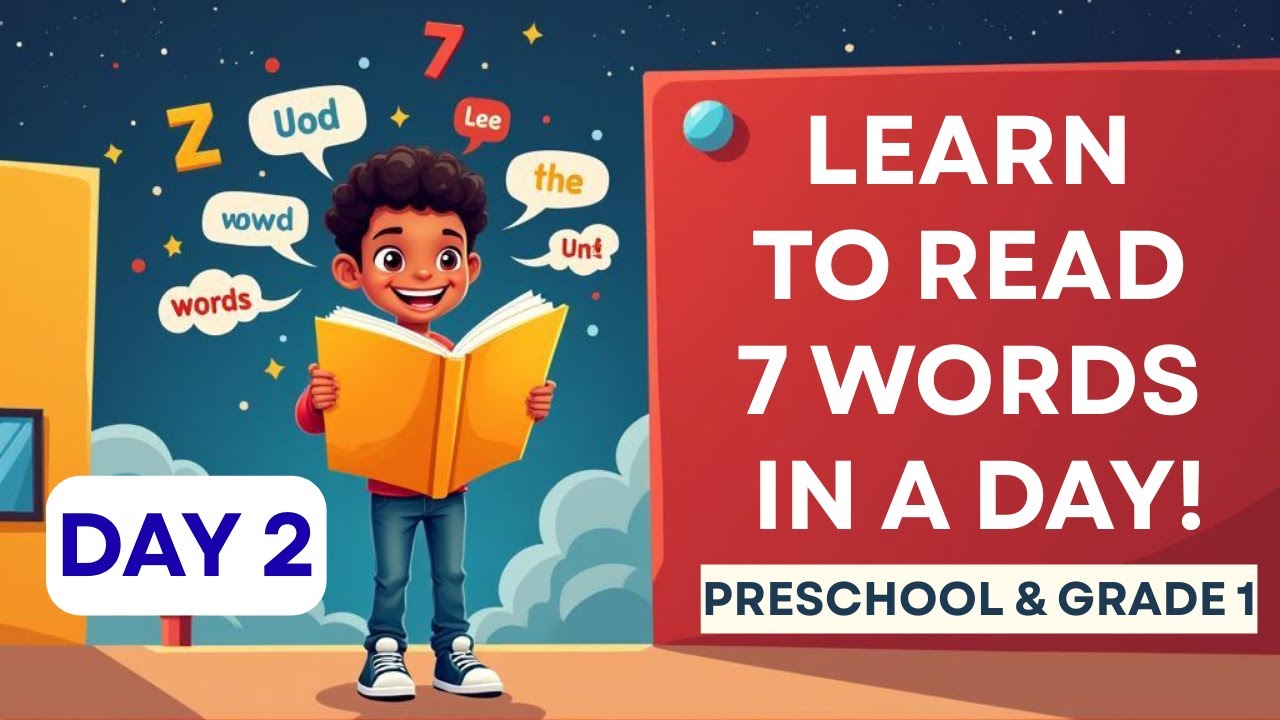 ⚡Quick Word Boost: 7 Words in Just One Day! Learn to Read for Kids ...