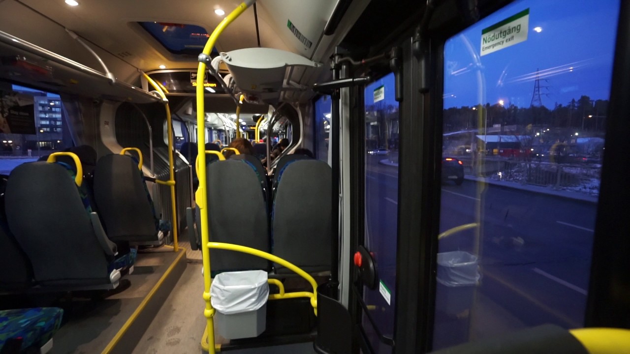 Sweden, bus ride from Lindholmsbacken to Skärholmen - YouTube