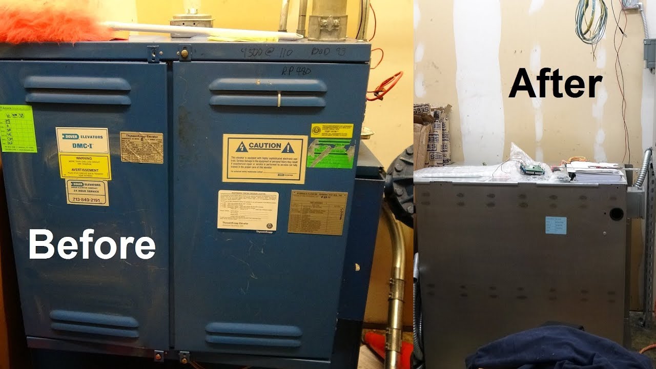 Before & After: Dover and SmartRise elevator hydrarulic pump units ...