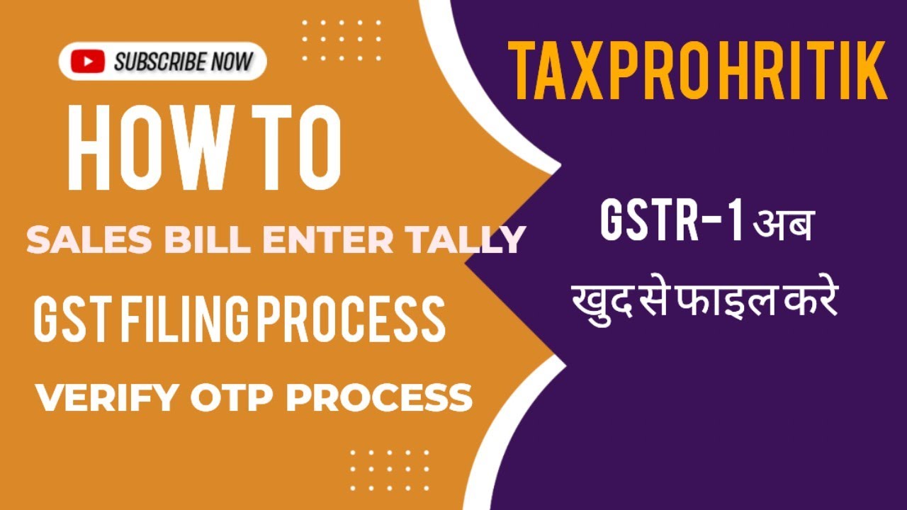 Tally Me Sales entry + GST Offline Return Filing | Step-by-Step ...