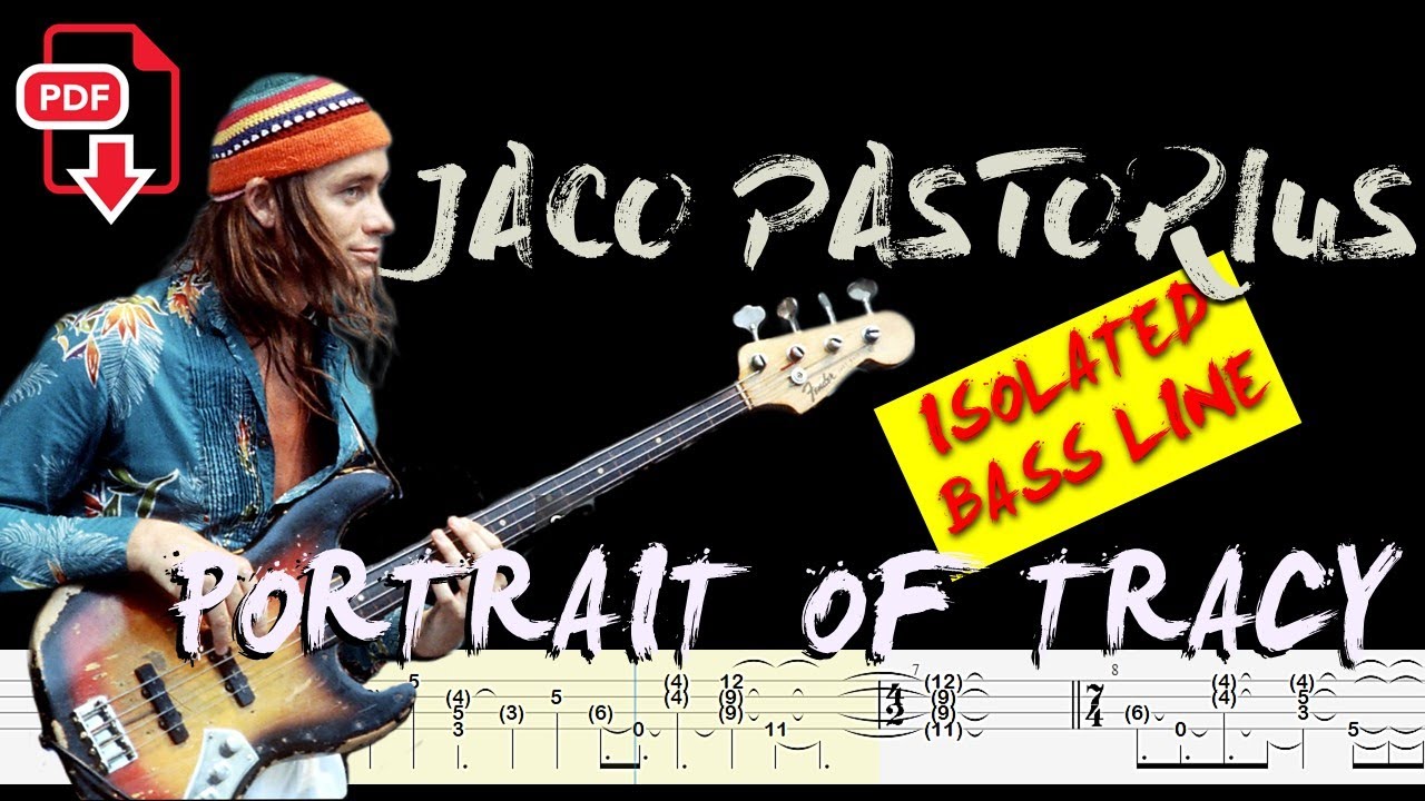 Jaco Pastorius - Portrait of Tracy (🔴Isolated Bass Tabs | Notation) @ChamisBass # ...