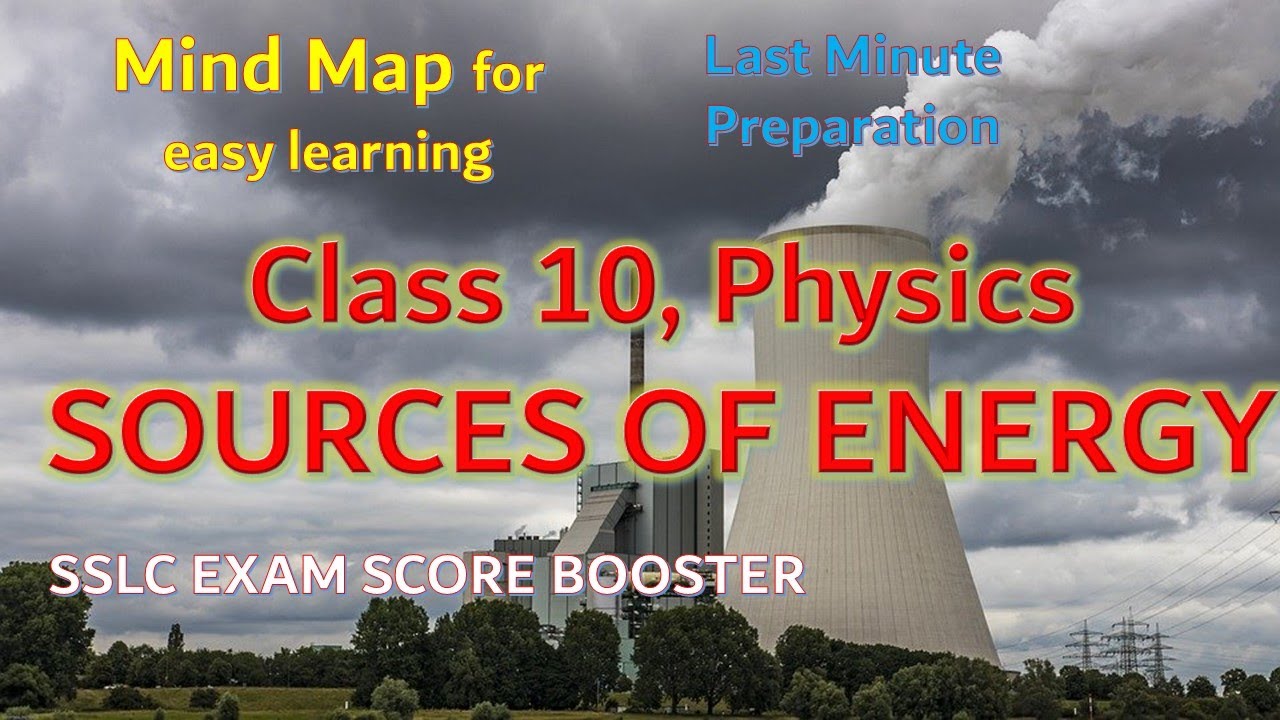 MIND MAP /Sources of Energy Class 10 Physics/Last Minute Revision for ...