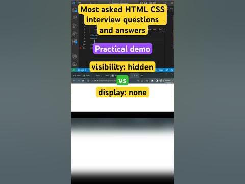 visibility: hidden vs display: none property in HTML and CSS #shorts #coding #html #css #htmlcss ...