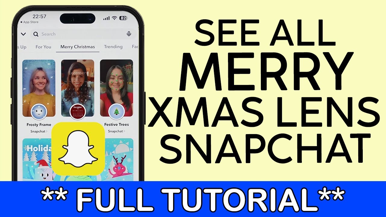 How to See All Merry Christmas Lens on Snapchat 2022 - YouTube