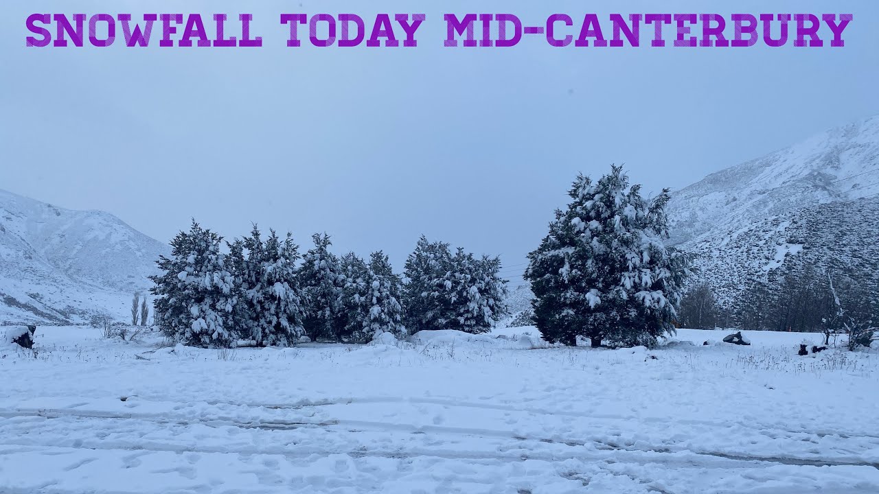 Fresh snowfall - Near Christchurch Mid Canterbury - YouTube