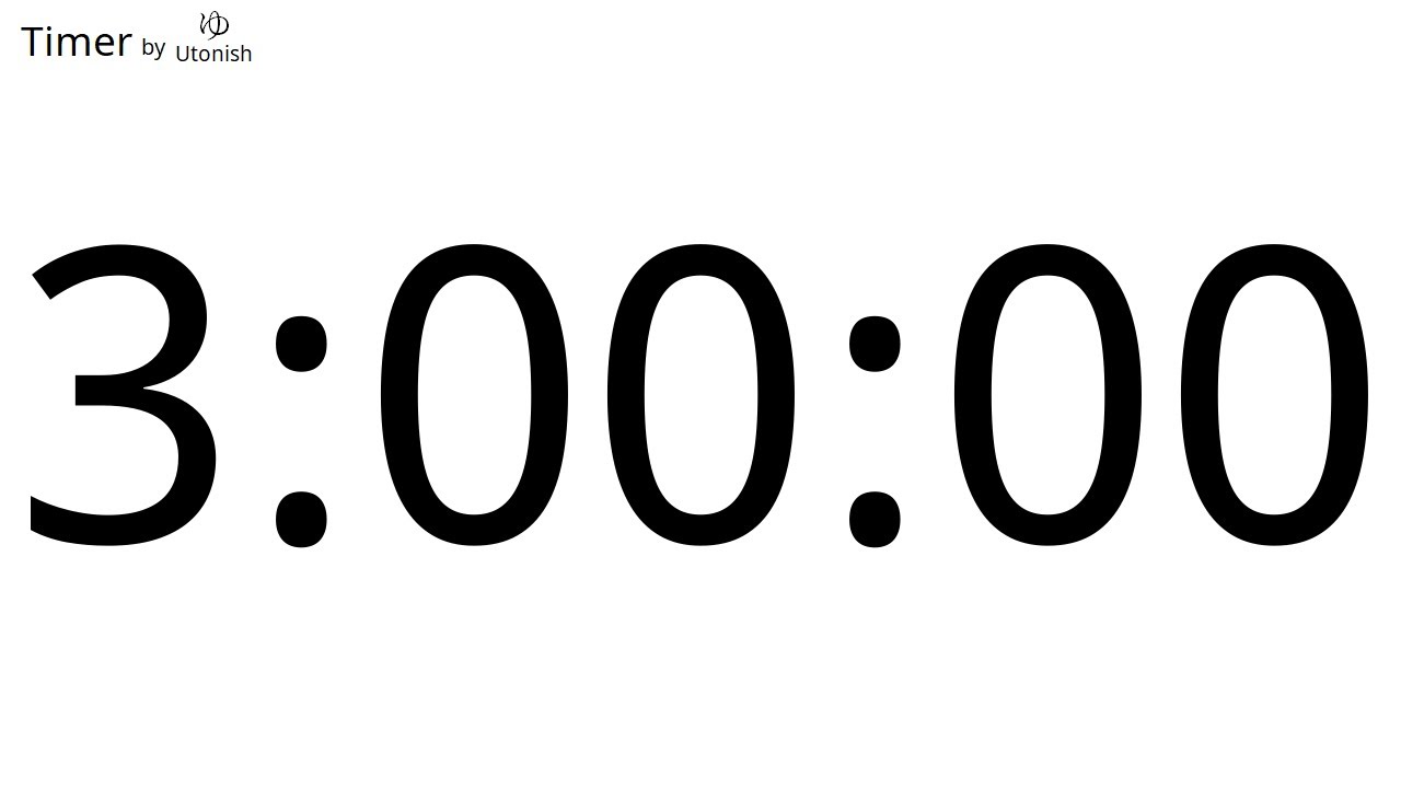 3 Hour Countup Timer - YouTube