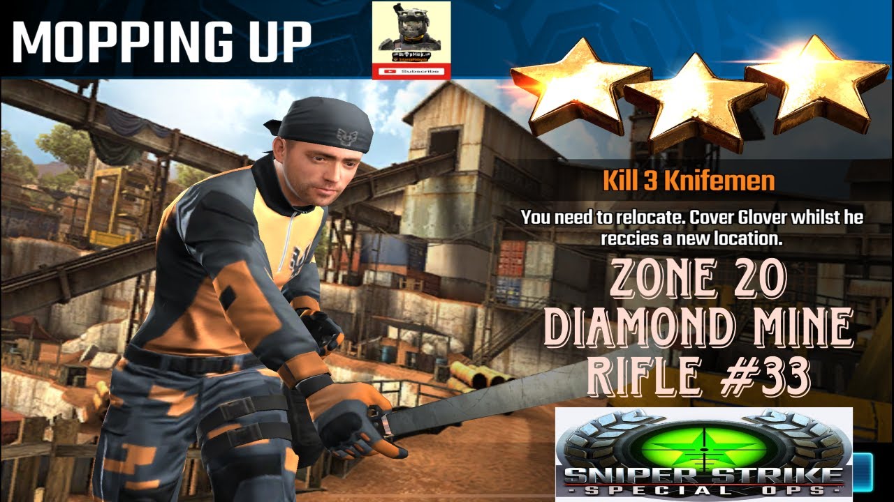 Campaign Zone 20 Diamond Mine Mopping Up Rifle mission #33 Sniper ...