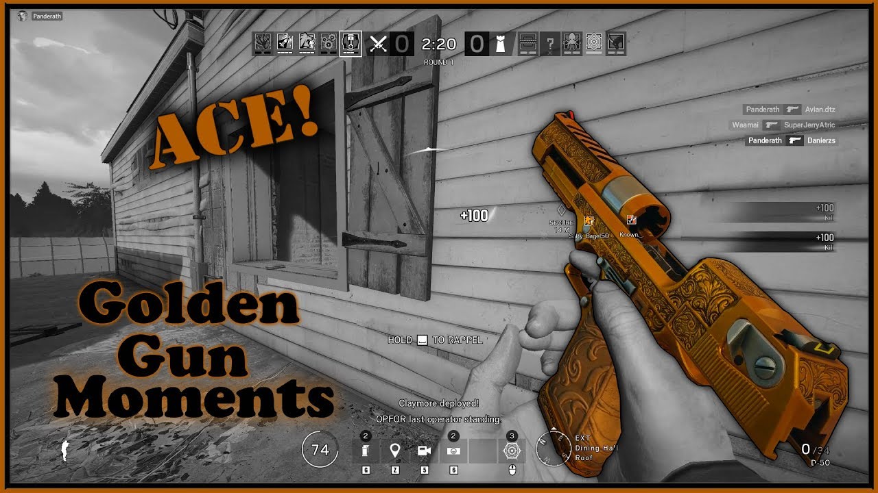 1-taps and Ragdolls! | R6: Siege Golden Gun - YouTube
