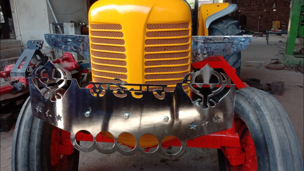 Hindustan tractor new bumper // Modified tractor new look // Ks wale ...