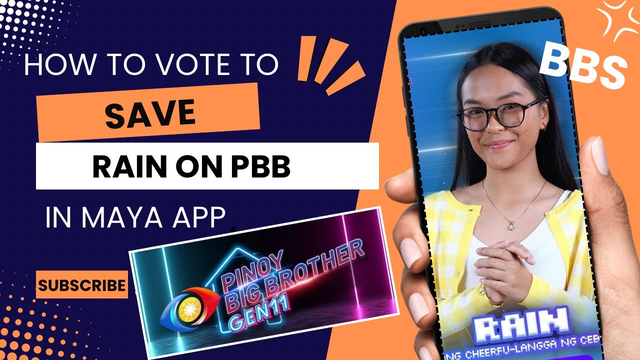 HOW TO VOTE TO SAVE RAIN ON PBB EVICTION IN MAYA APP | HOW TO VOTE BBS ...