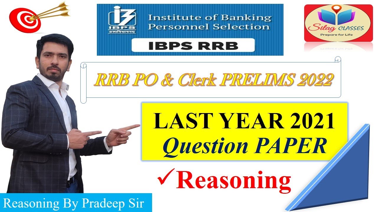 Last Year Reasoning Question Paper | IBPS RRB PO & Clerk 2022 | Pradeep ...
